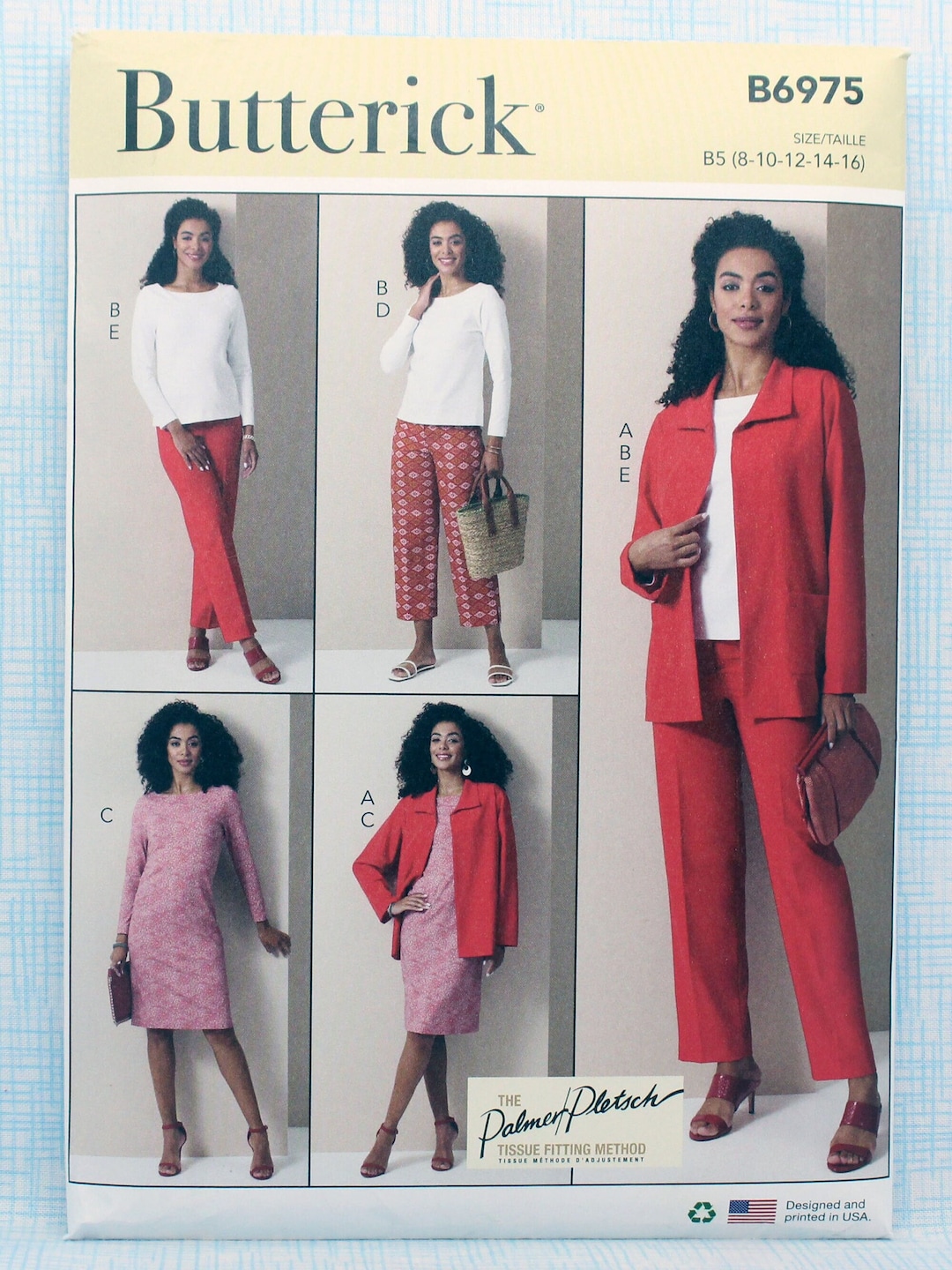Butterick Sewing Pattern 6975 Misses' Jacket, Knit Top and Dress, and ...
