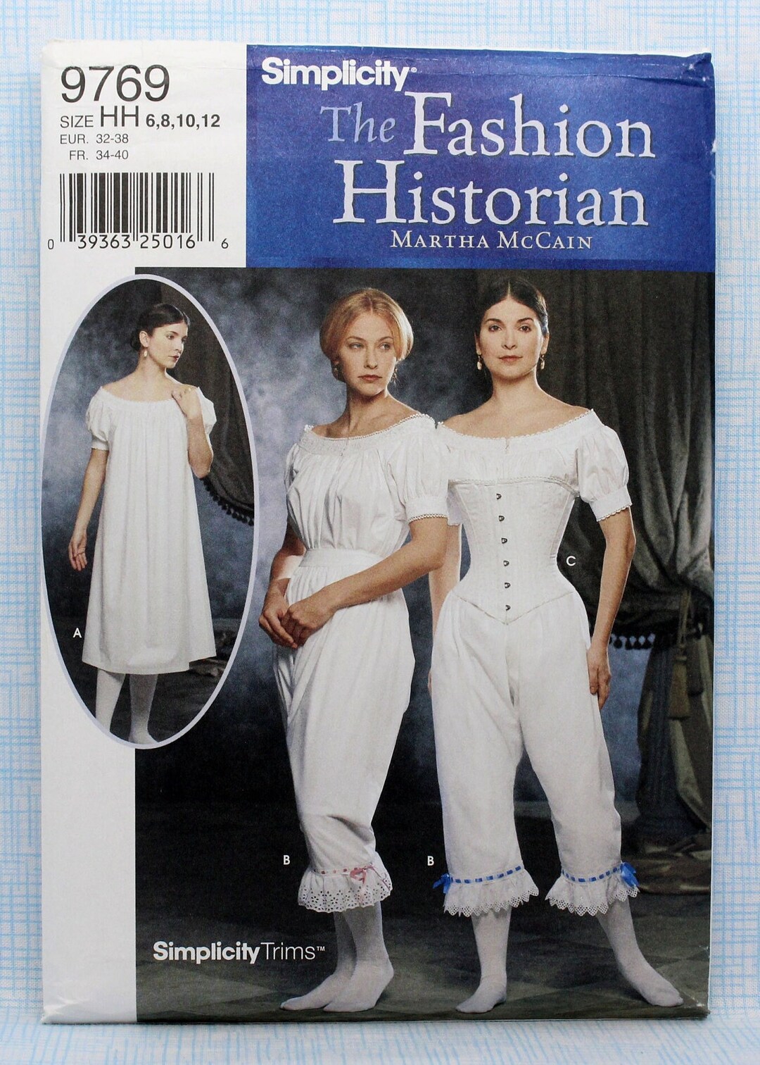 Simplicity Sewing Pattern 9769, Misses' Civil War Undergarments Pattern ...
