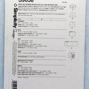 Simplicity Sewing Pattern 9658, Misses' Hat, Headband, Mittens in Sizes ...