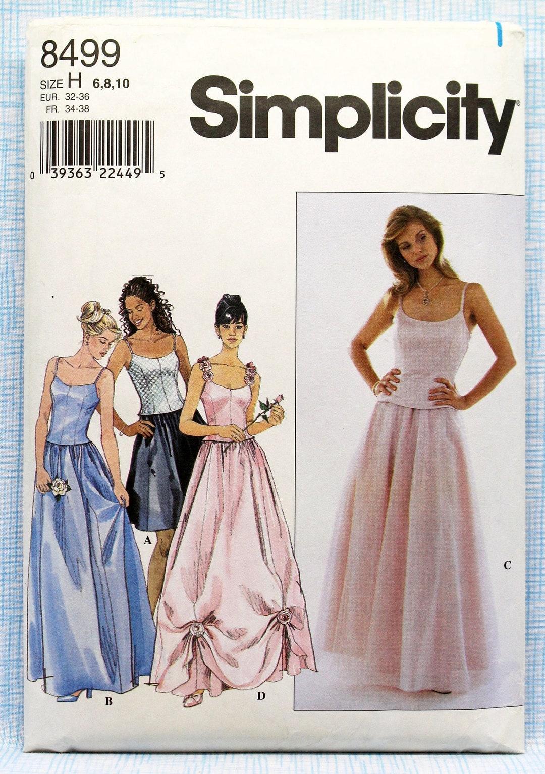 Simplicity Sewing Pattern 8499 Misses' Formal Bustier Top - Etsy