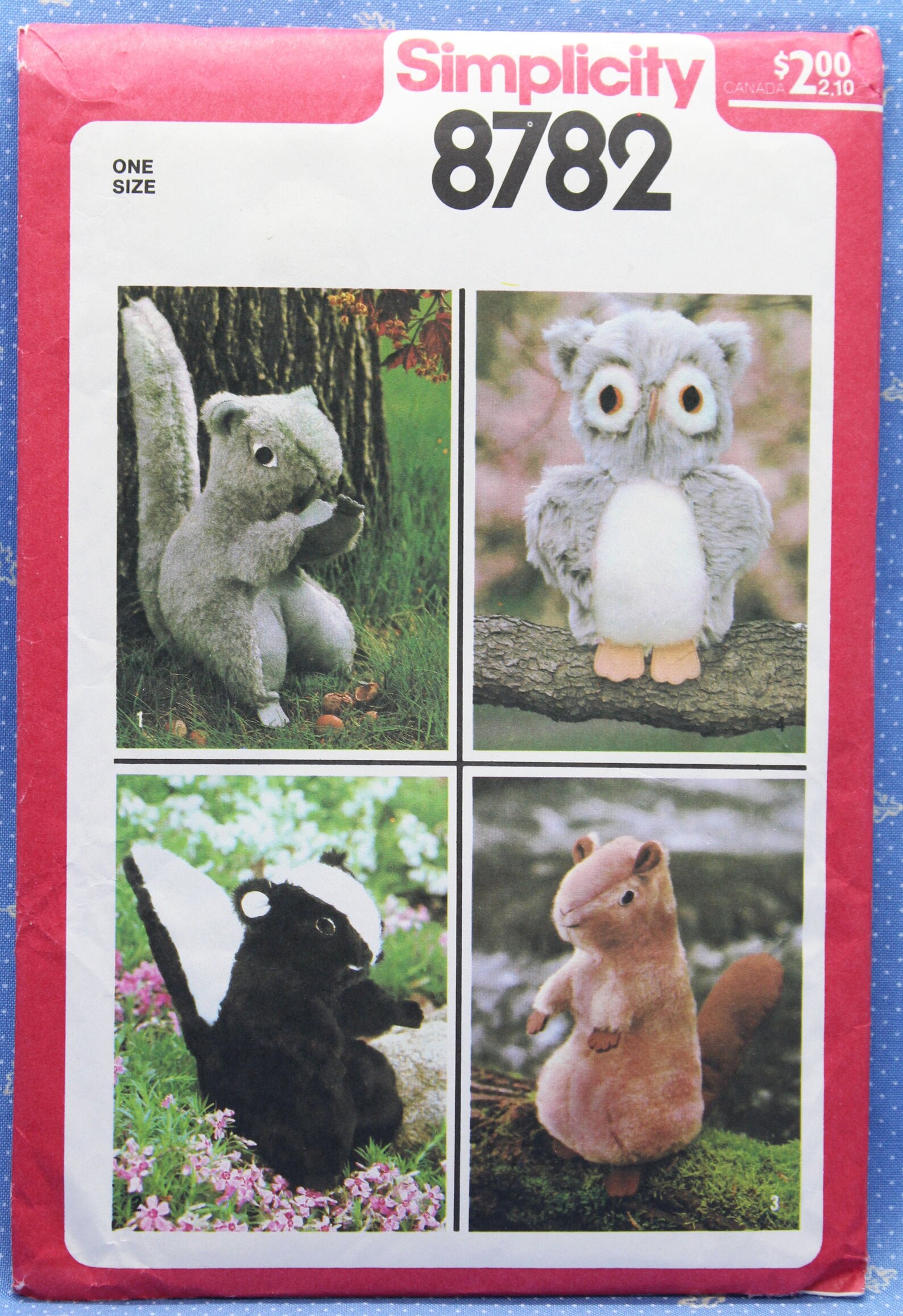 Simplicity Sewing Pattern 8782 Stuffed Toys Uncut/ff - Etsy