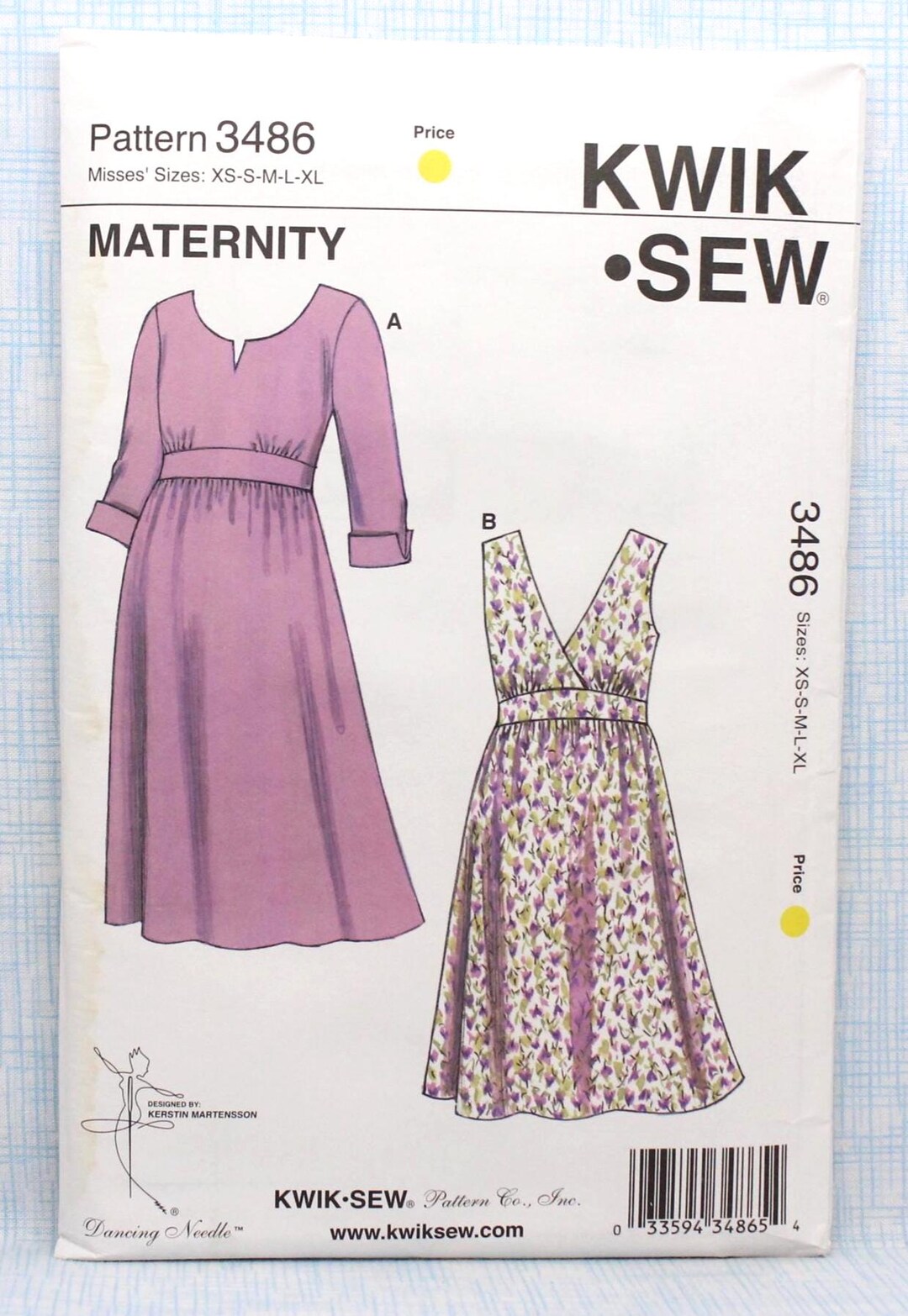 Kwik Sew 3486, Misses' Maternity Dresses Sewing Pattern, Uncut/ff ...