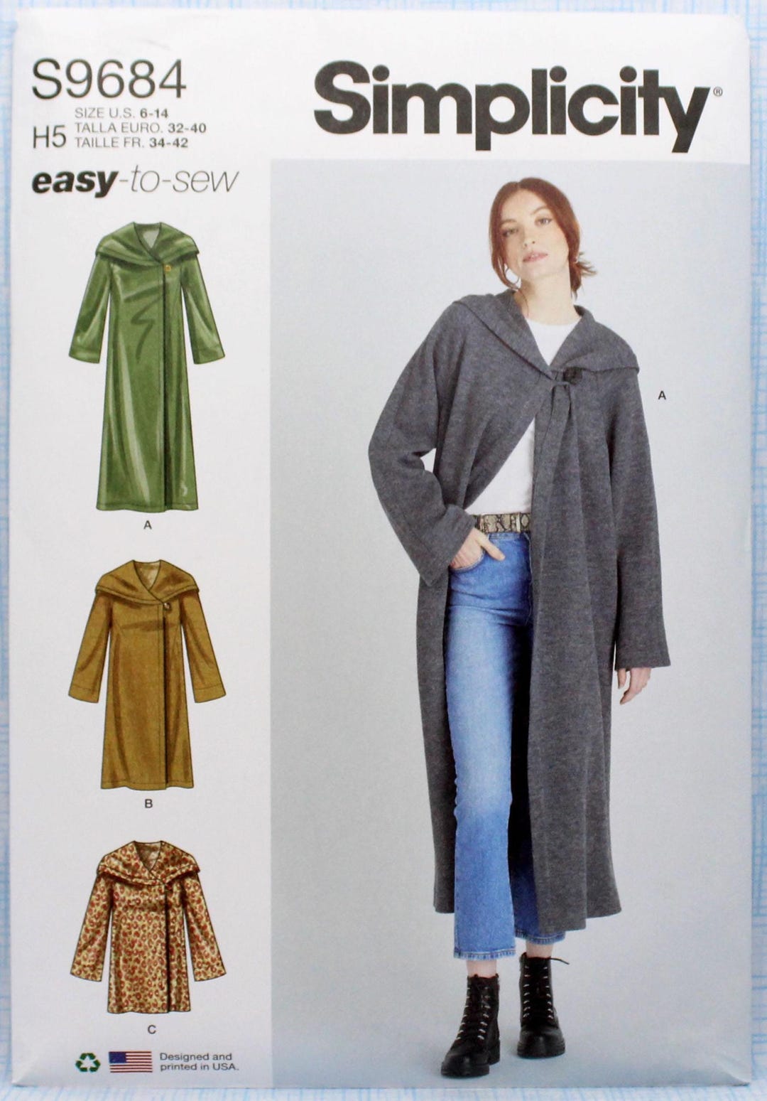Simplicity Sewing Pattern 9684, Misses' Hooded Coats and Jacket Sewing ...