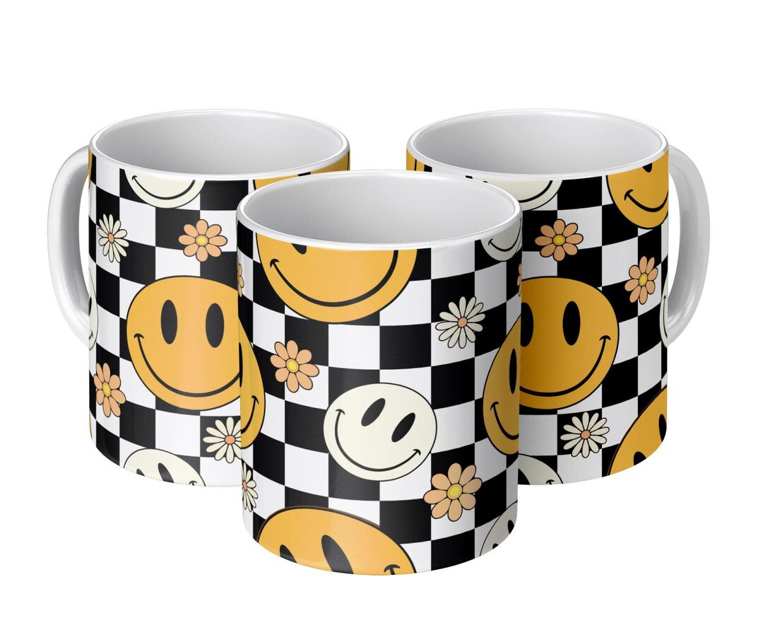 Smiley Face Coffee Mug – Smile Charm in Every Sip! | Gift Ideas - Etsy
