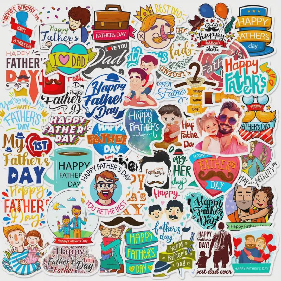 Dad Stickers – Funny Cute Doodle Art Decals for Father’s Day, Laptop ...
