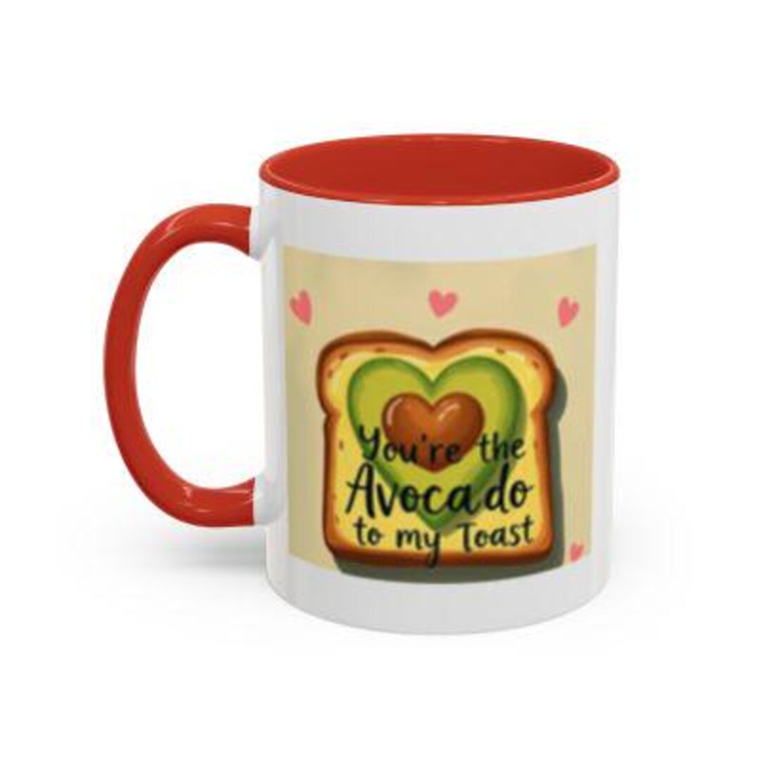 Cute Avocado Toast Coffee Mug - Perfect Gift for Food Lovers, Valentine ...