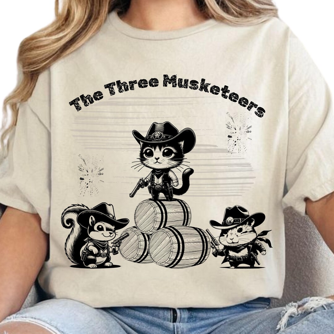 The Three Musketeers Png Svg ,funny Cats Png, Sublimation Design, Retro Png,t Shirt Design ...