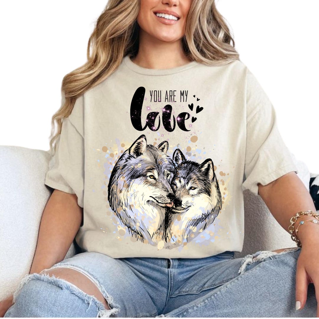 Romantic Wolves Sublimation – Love PNG Design,you Are My Love Wolves ...