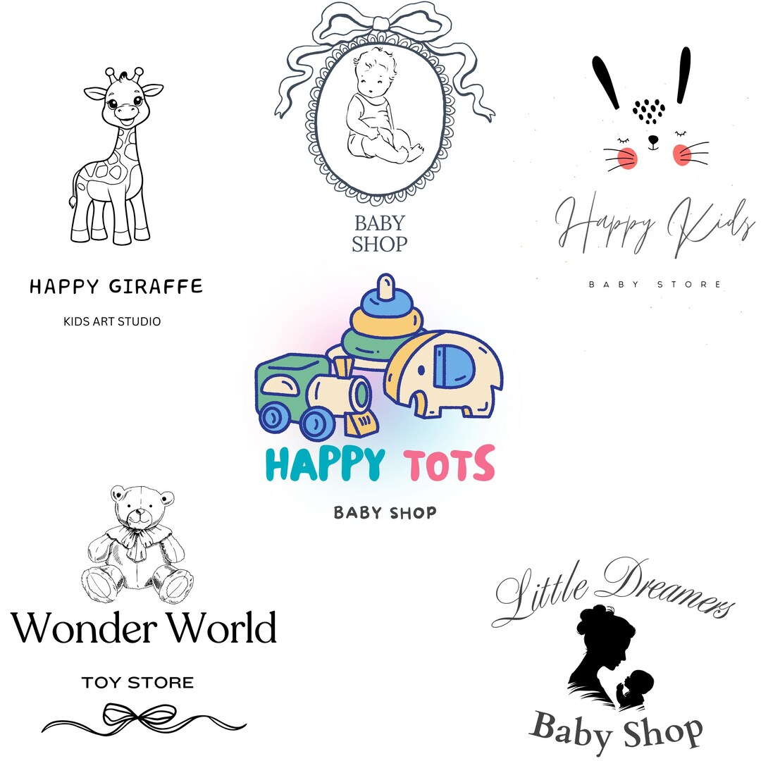 Cute Baby Boutique Logo – Premade Logo for Kids Clothing or Toy Shop ...