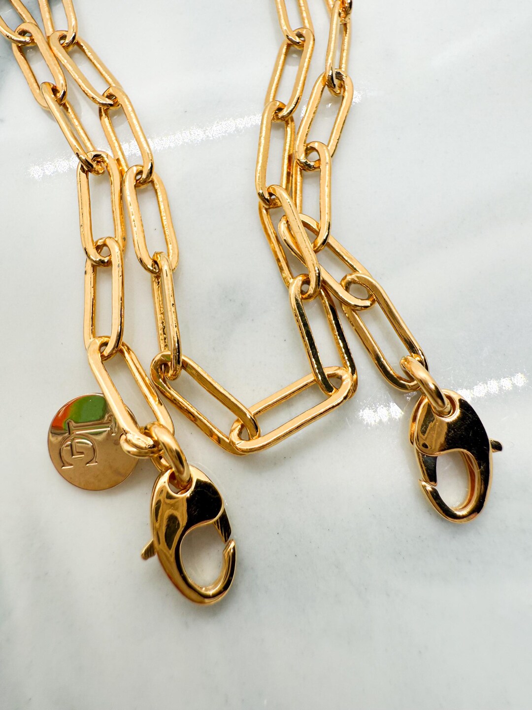 Gold Chain Paperclip Interchangeable System: Simple Chain, Mixed Chain ...