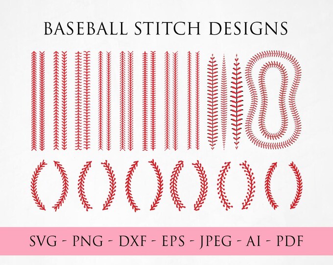 Baseball Stitches SVG Files, Baseball Laces SVG File for Cricut ...