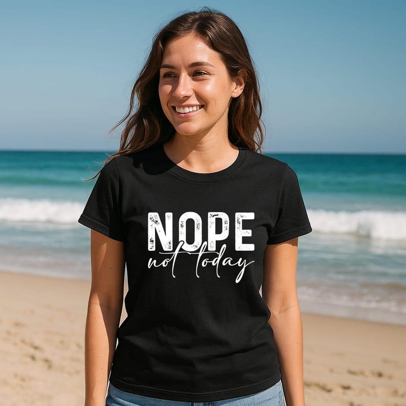 Nope Not Today SVG PNG, Tomorrow Either Sleeve Sweatshirt, Retro 80s ...