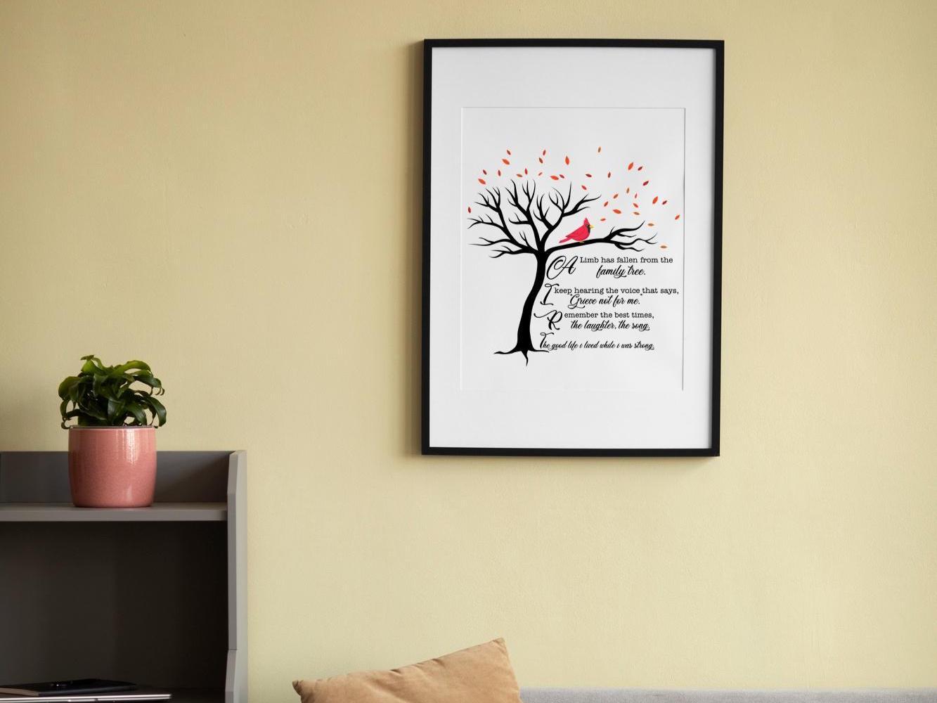 A Limb Has Fallen SVG, Red Cardinal SVG File, Memorial Svg, Remembrance ...