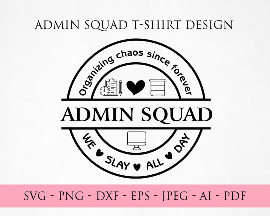 Admin Squad SVG PNG, Office Squad Svg, Teacher Svg, Secretary Svg ...