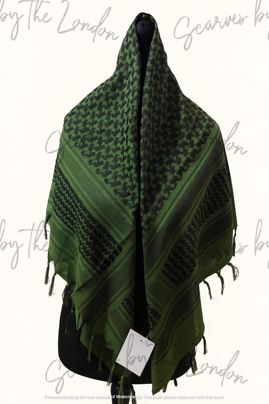 Green Palestine Keffiyeh: Handmade Soft Cotton Shemagh Scarf - Etsy