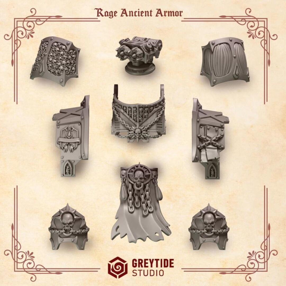 Crimson Lords Rage Ancient Armour Pack by Greytide Studio - Etsy