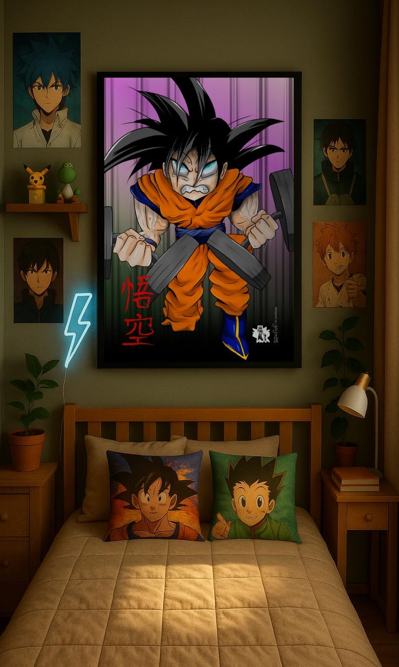 Anime Fitness Poster: Japanese Style Gym Motivation Art - Etsy