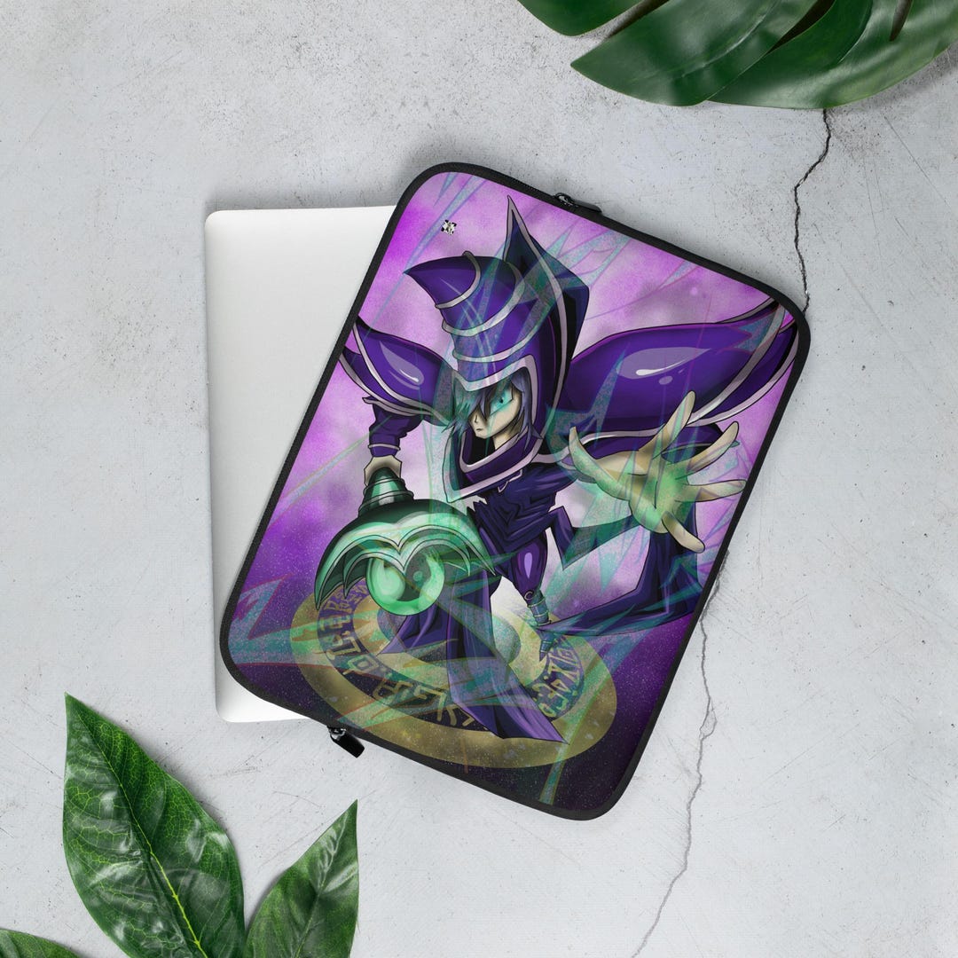 90s Anime Wizard Laptop Sleeve • Hand-drawn Iconic Mage Art • Retro ...