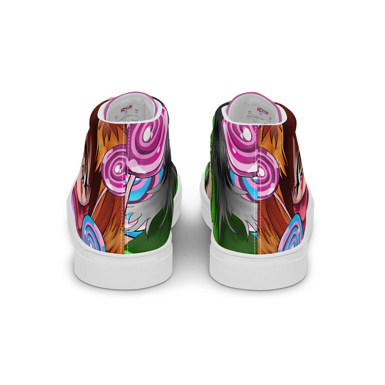 Dark Manga Anime Shoes • Genie & Anime Girl • Candy Background • Hand ...