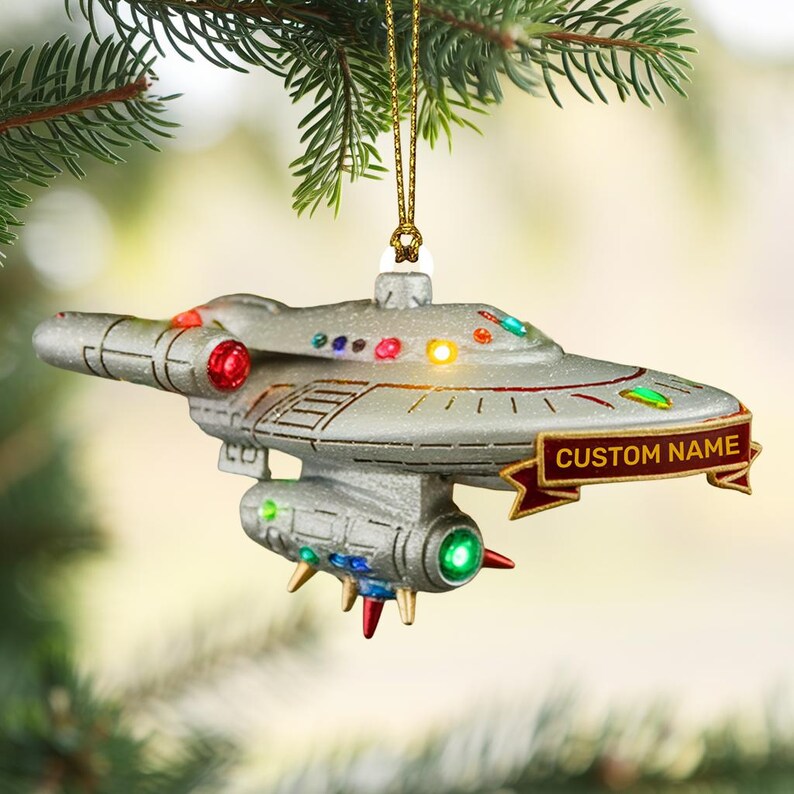 Trekkies Christmas Ornament – Acrylic Spaceship Tree Hanging With ...