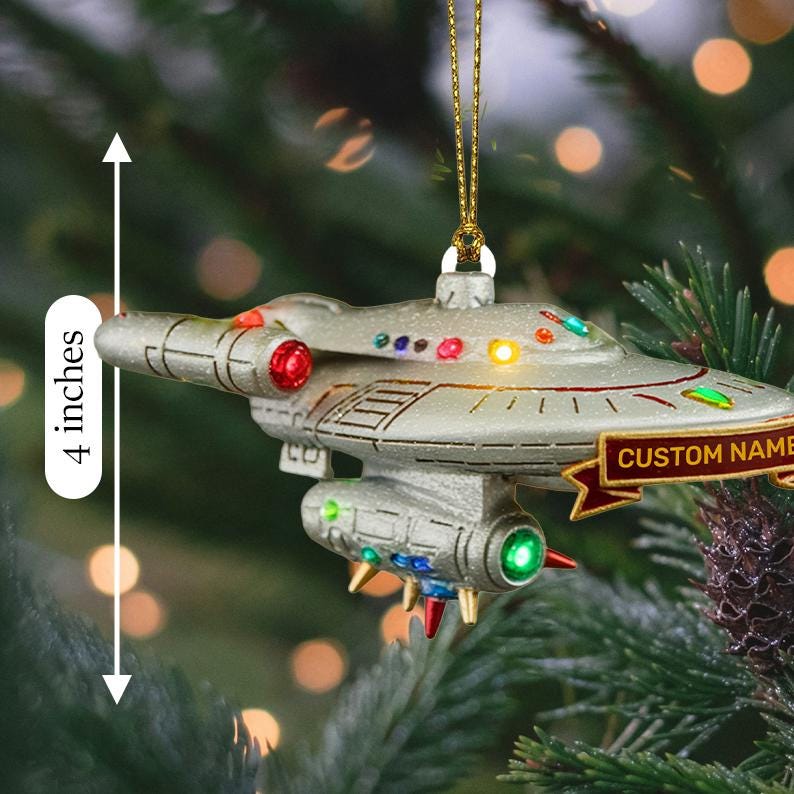 Trekkies Christmas Ornament – Acrylic Spaceship Tree Hanging With ...