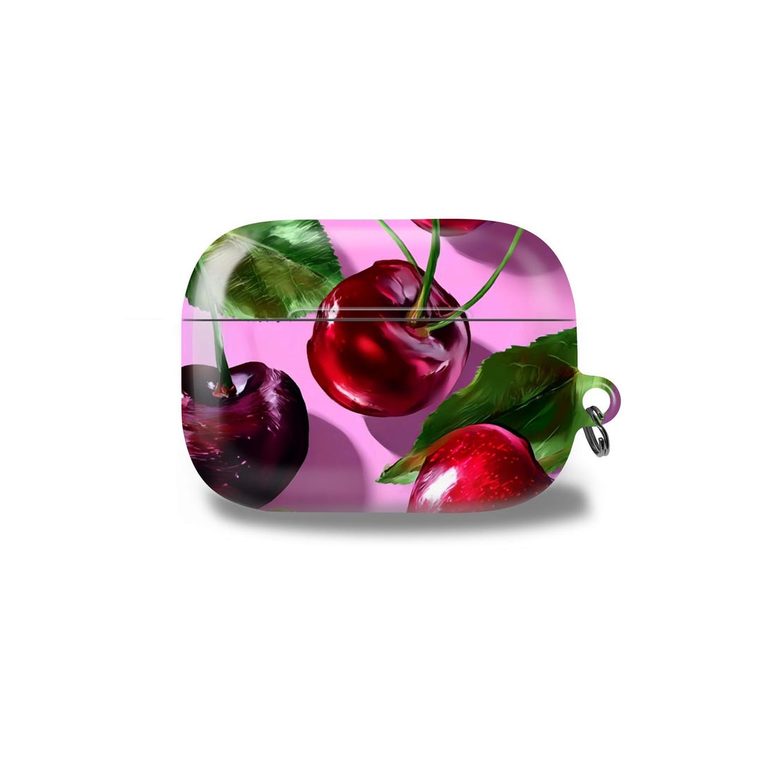 Dark Red Cherry AirPod Case Red Fruit Decor Cover Fits Airpods Pro, Pro ...