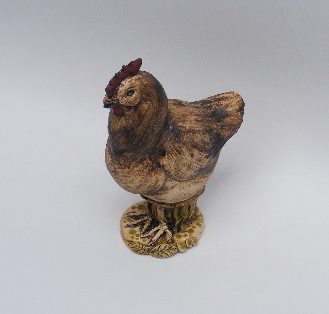 Chicken, Stoneware Ceramic Chicken, Chicken Statue, Chicken Box for ...
