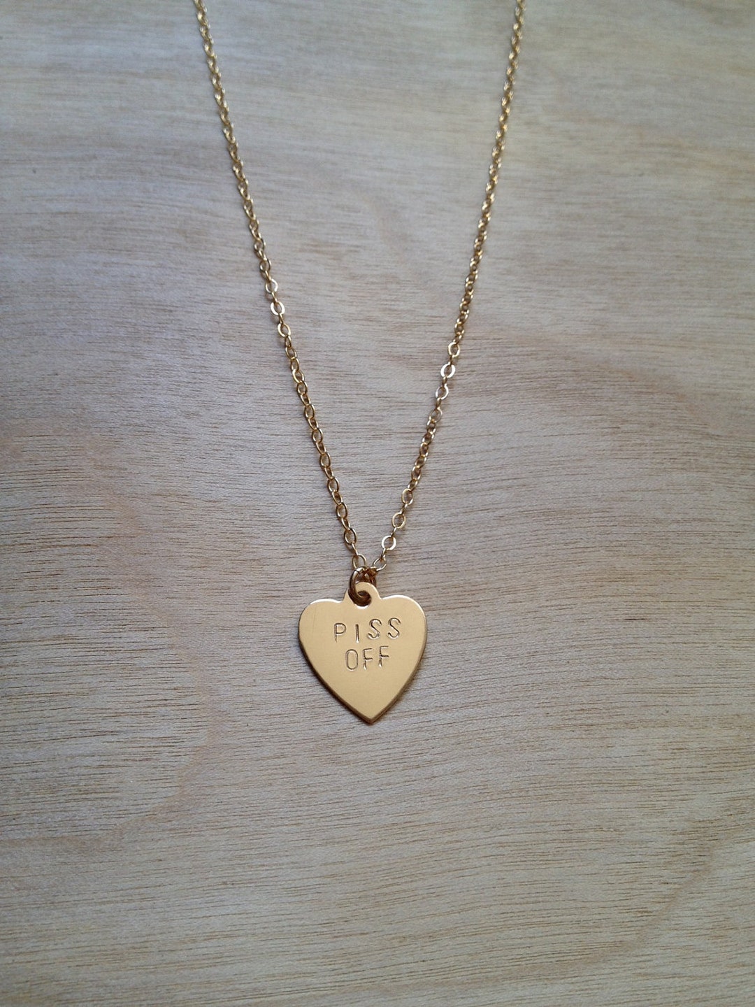 PISS OFF Heart Necklace - Etsy
