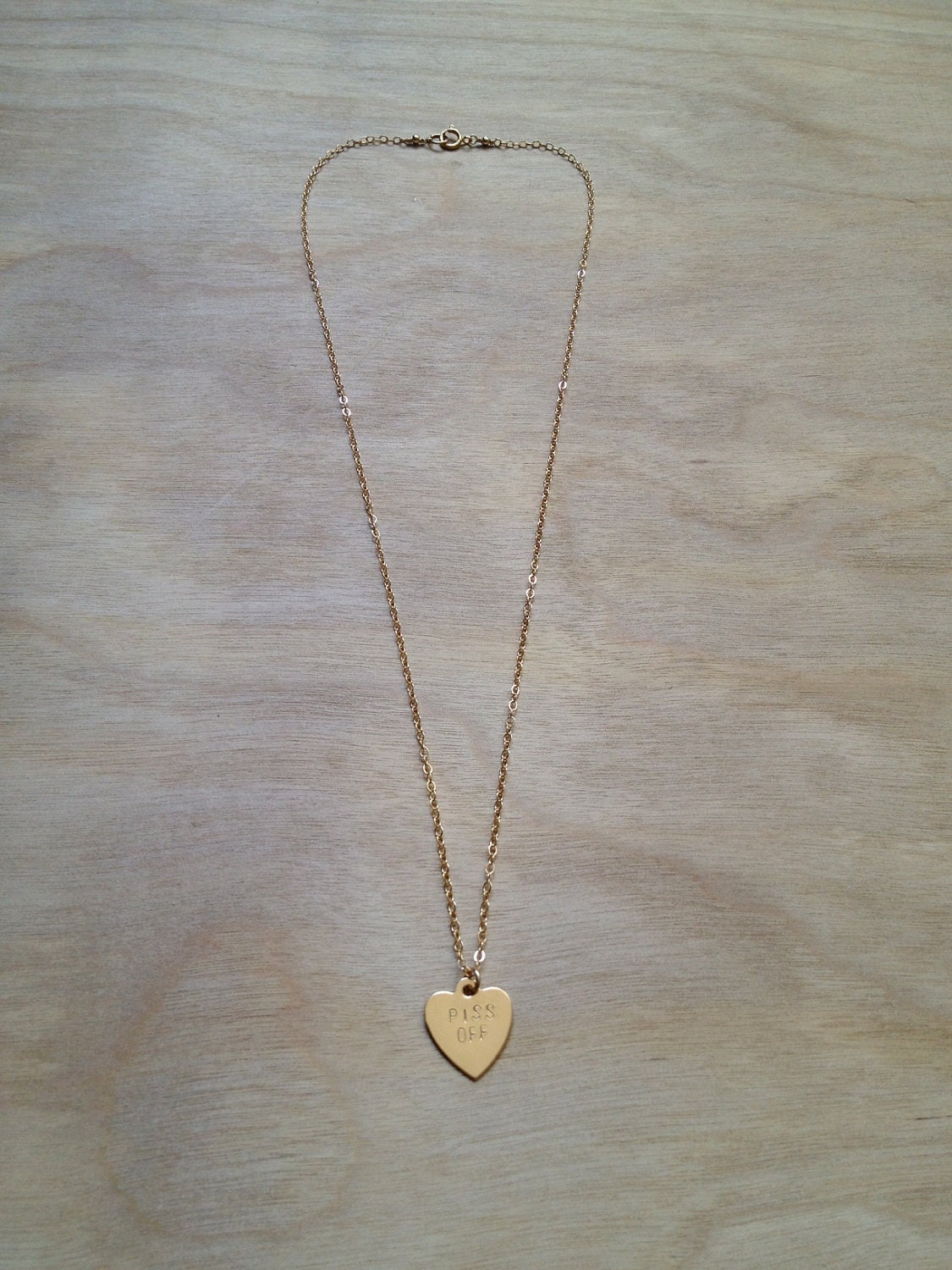 PISS OFF Heart Necklace - Etsy