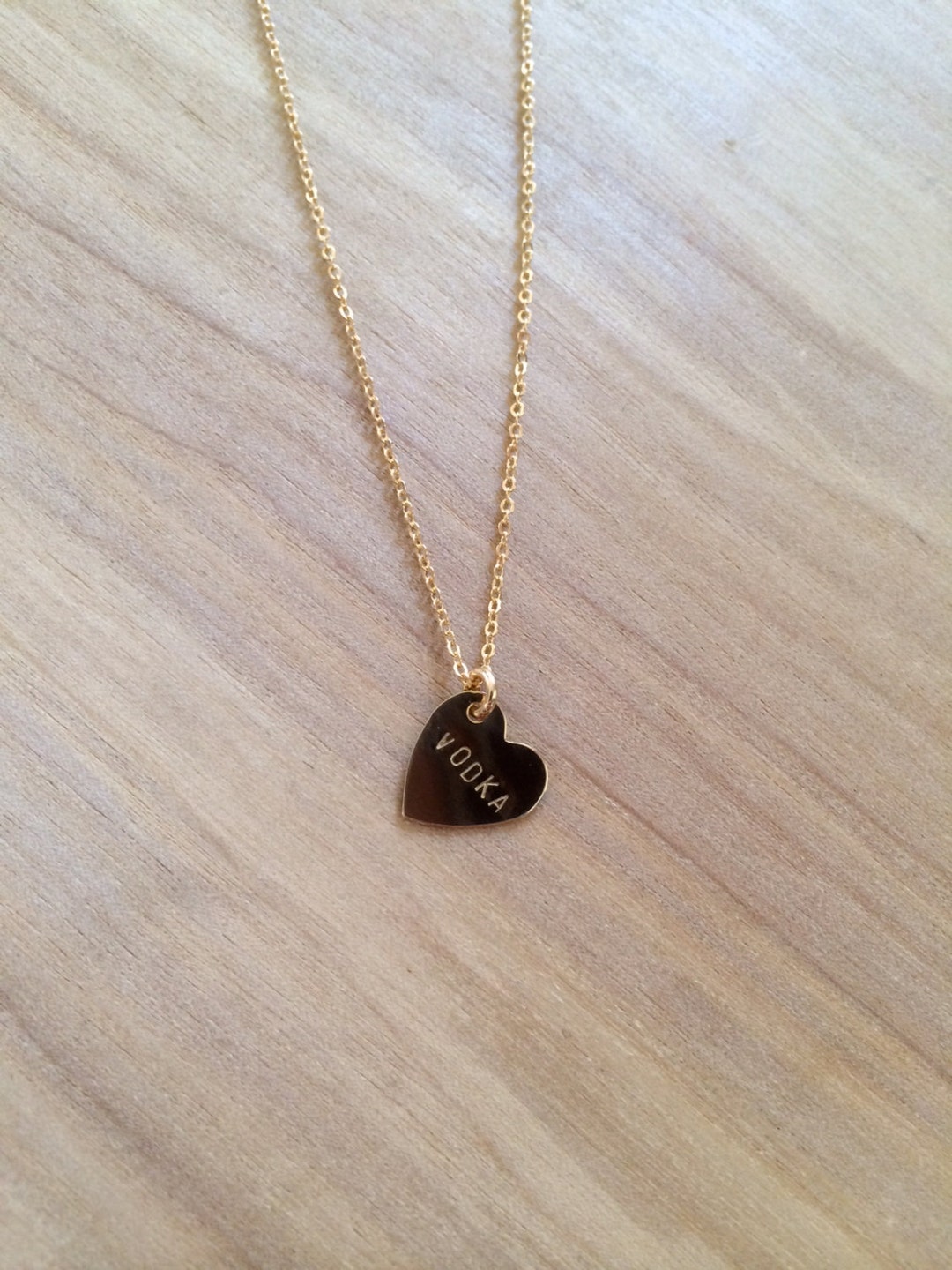 I Heart Vodka Charm Necklace - Etsy