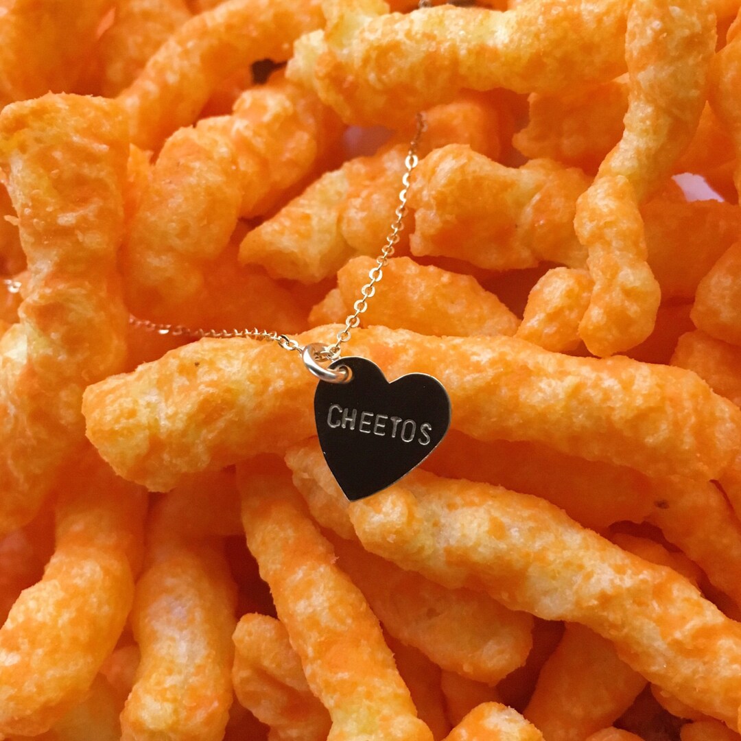 Cheetos Heart Charm Necklace - Etsy