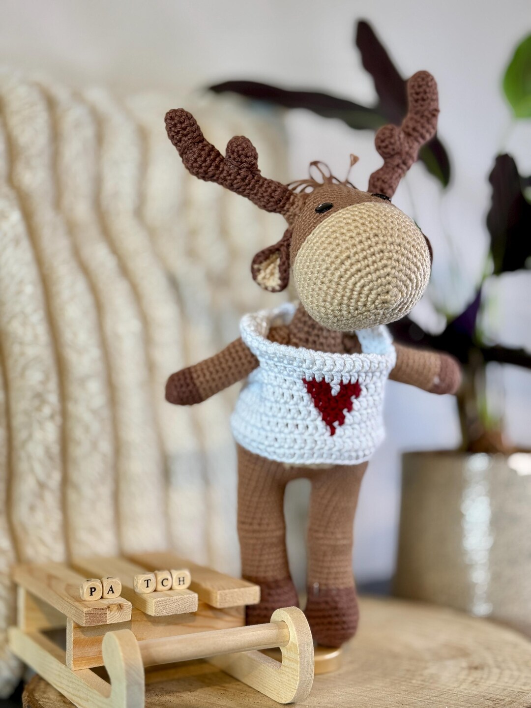 PDF Crochet Pattern, Moose Patch With the Heart in the Right Place ...
