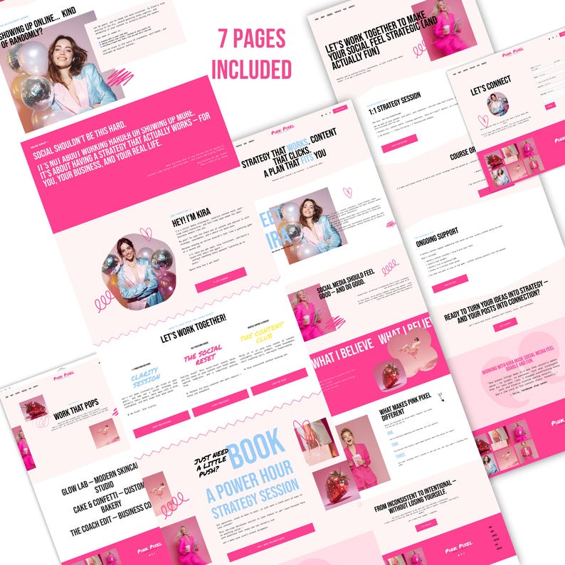 Pink Squarespace Template for Virtual Assistants, Coaches and Marketing Creatives – Modern ...