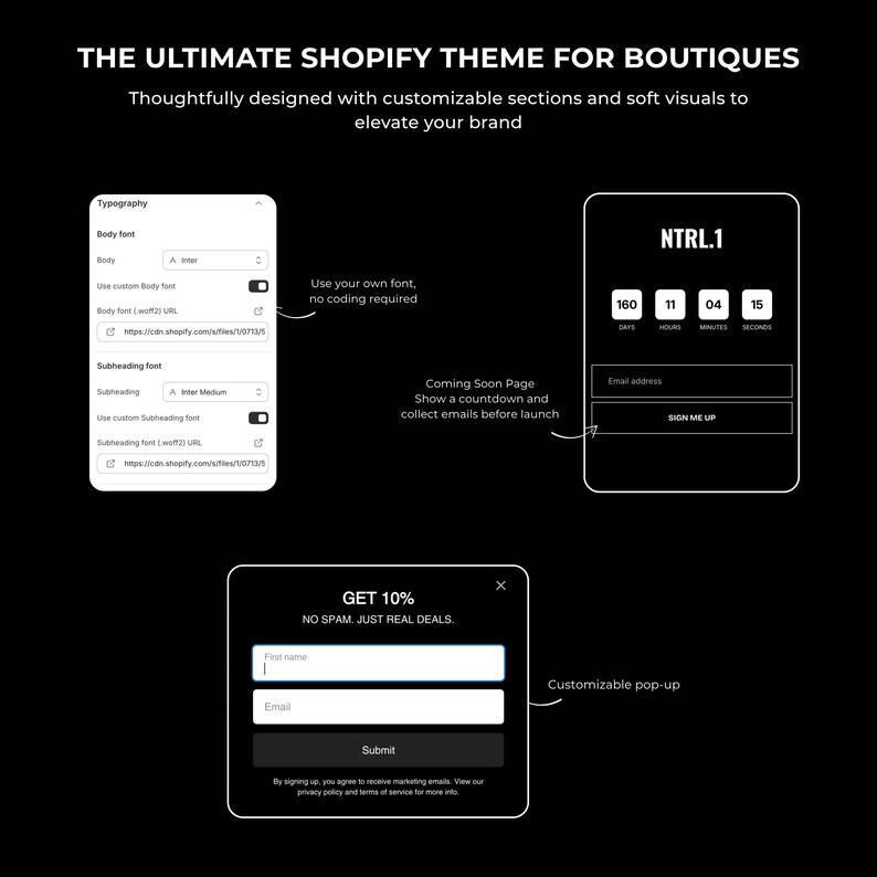 Dark Fashion Shopify Theme: Bold Streetwear & Boutique Website - Etsy