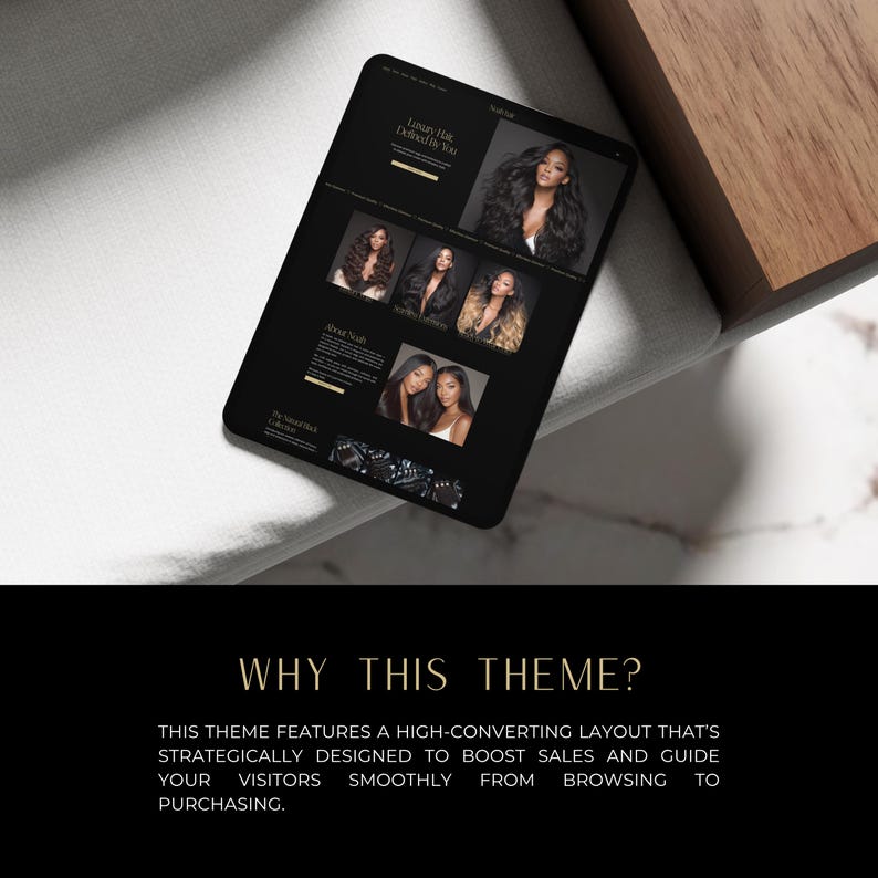 Luxury Hair Business Squarespace Template: Wig & Beauty Brand Website Design - Etsy