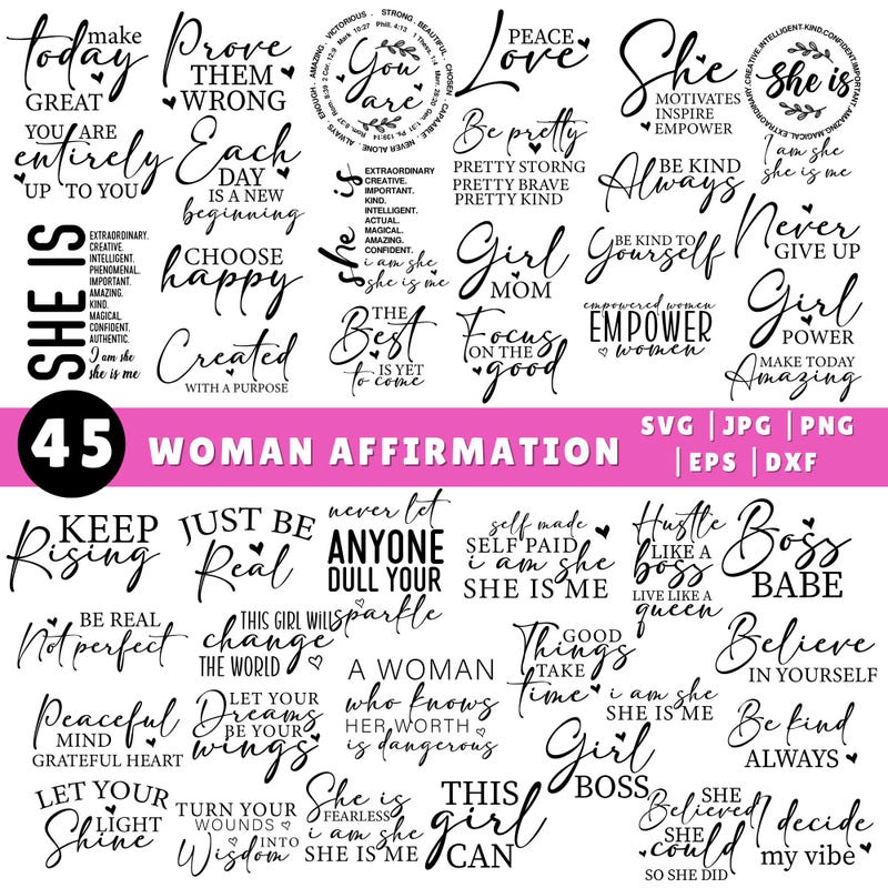 Positive Quotes Svg - Etsy