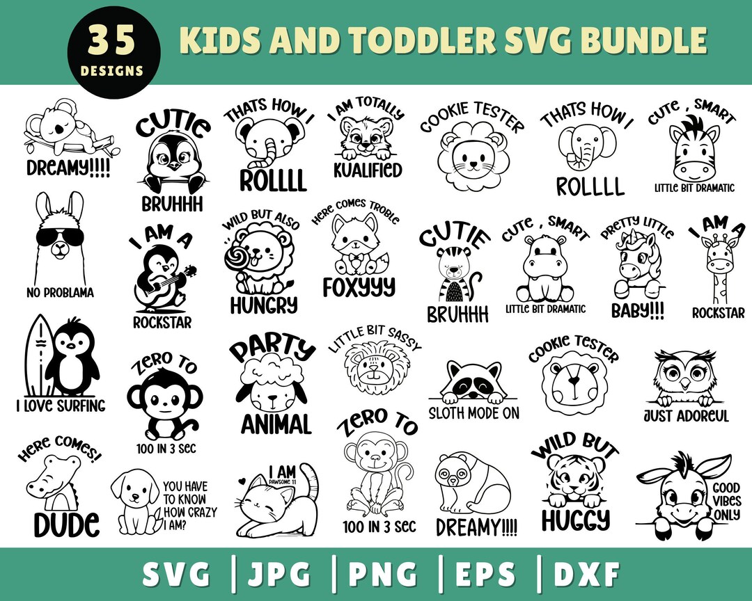 Kids Toddler SVG Bundle, Cute Child Png, Kid Toddler Boy Girl Shirt ...