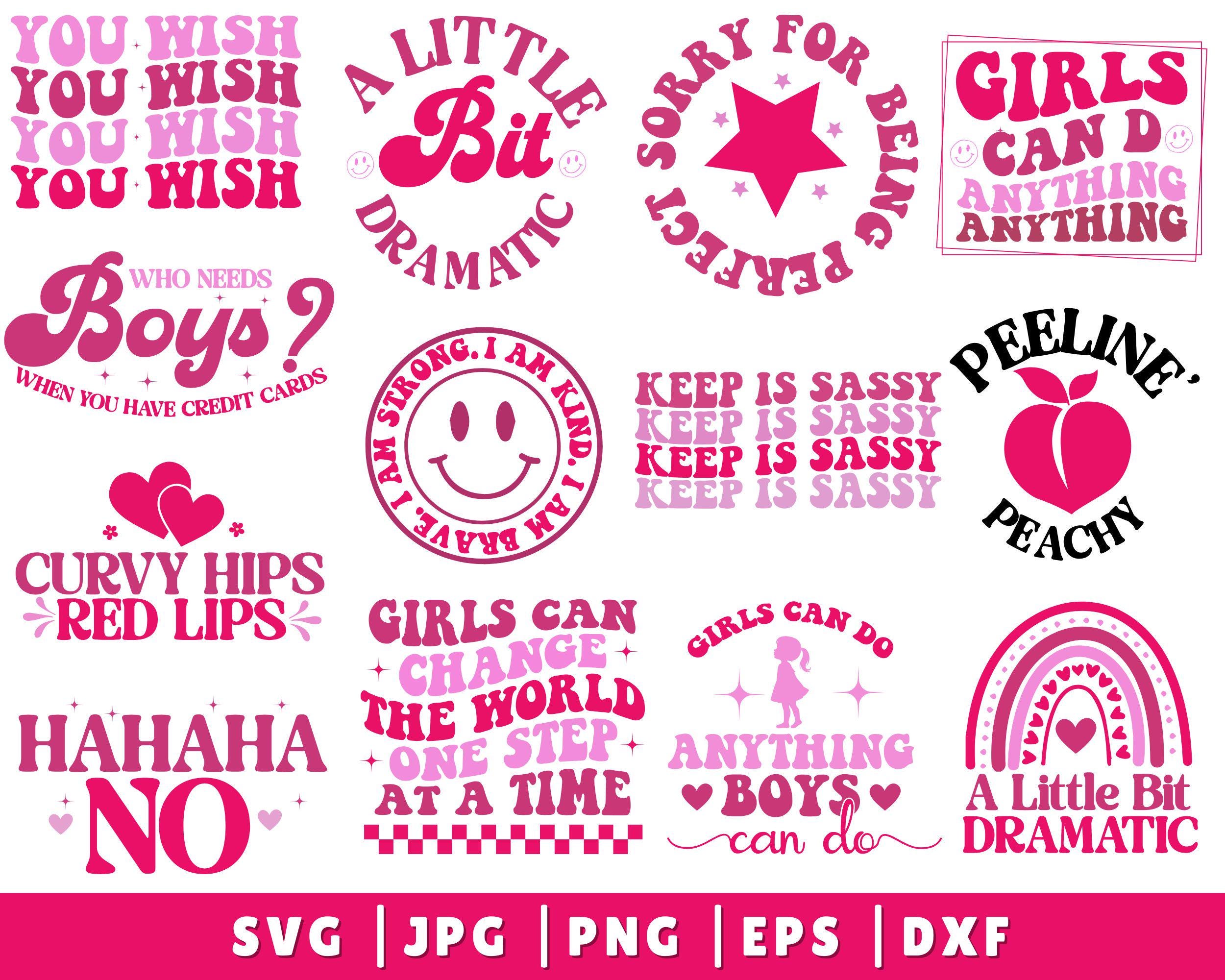 Sassy Girl SVG Bundle, Retro Girl SVG, Girl Power, Girl Boss Svg, Cute ...