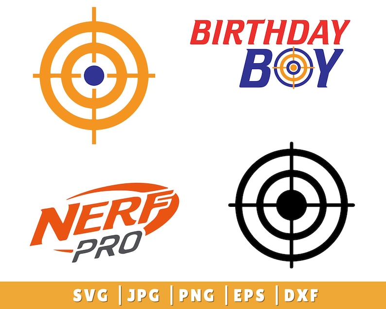 68 Nerf SVG Bundle, High Quality Nerf PNG, Birthday Svg, Shirt Design ...