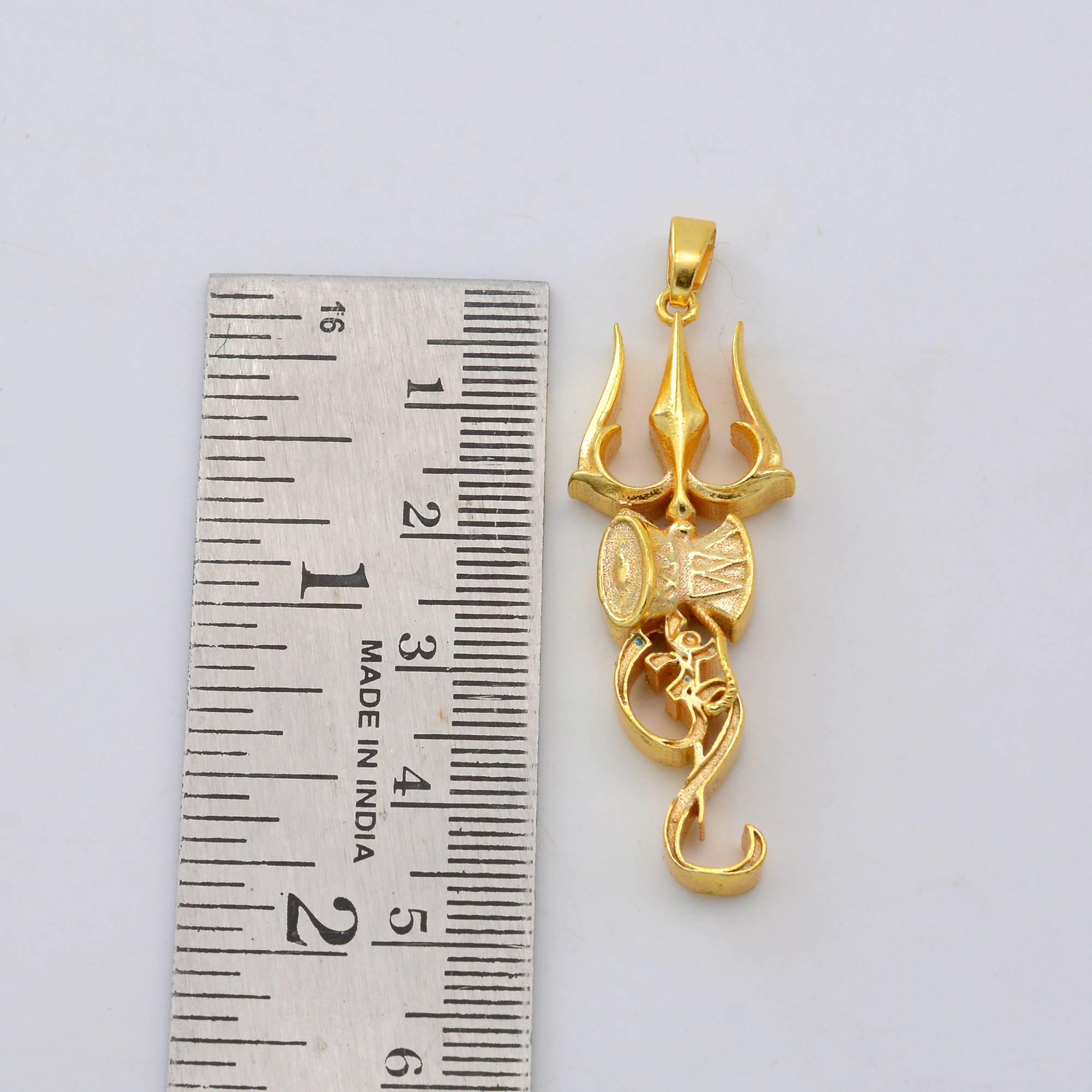 Trident Pendant With Ohm Symbol | Spiritual Necklace | Shiva Talisman ...