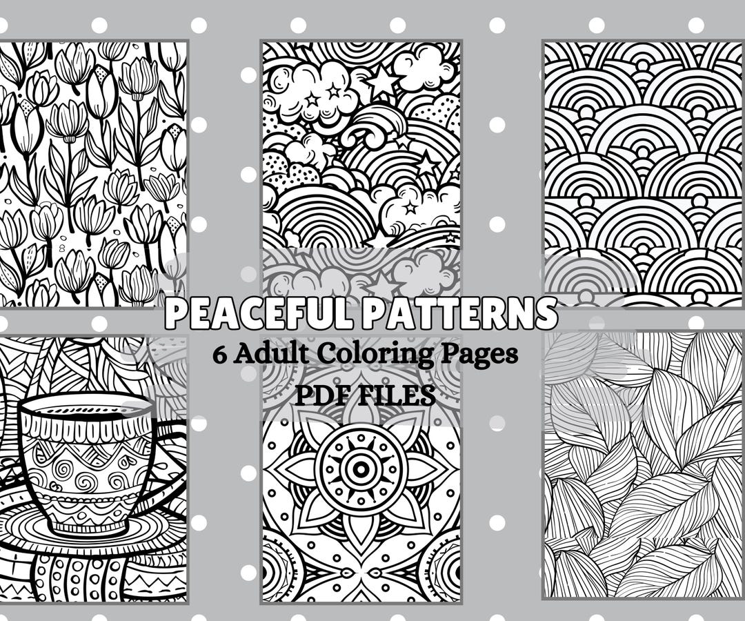 Mandala and Zen Coloring Pages Printable Stress Relief Coloring Sheets ...