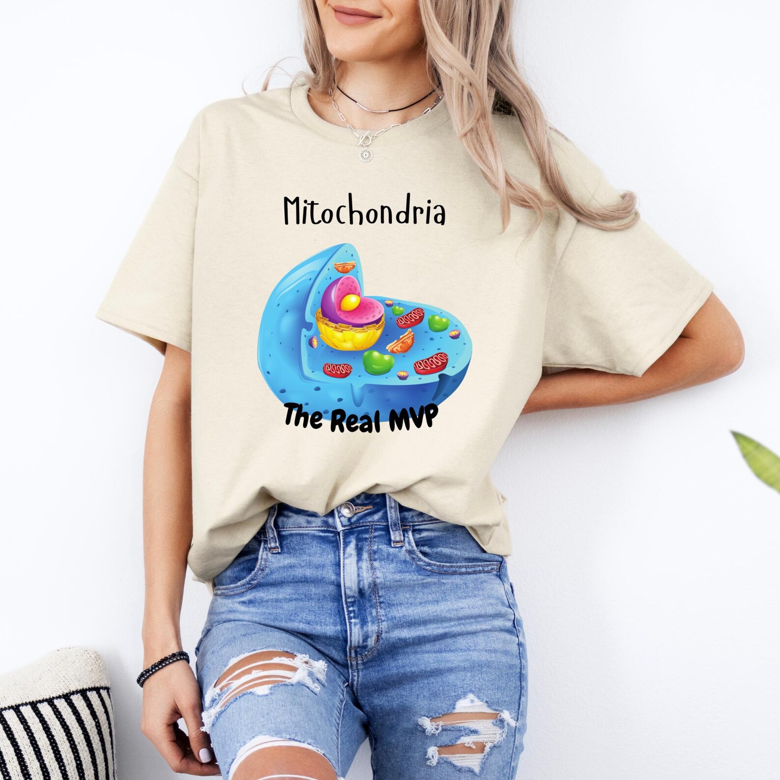 Mitochondria the Real MVP T-shirt - Funny Science Tee, Biology Lovers ...