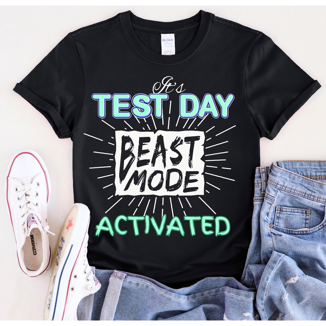 Test Day Beast Mode Activated Unisex Softstyle T-shirt, State Testing ...