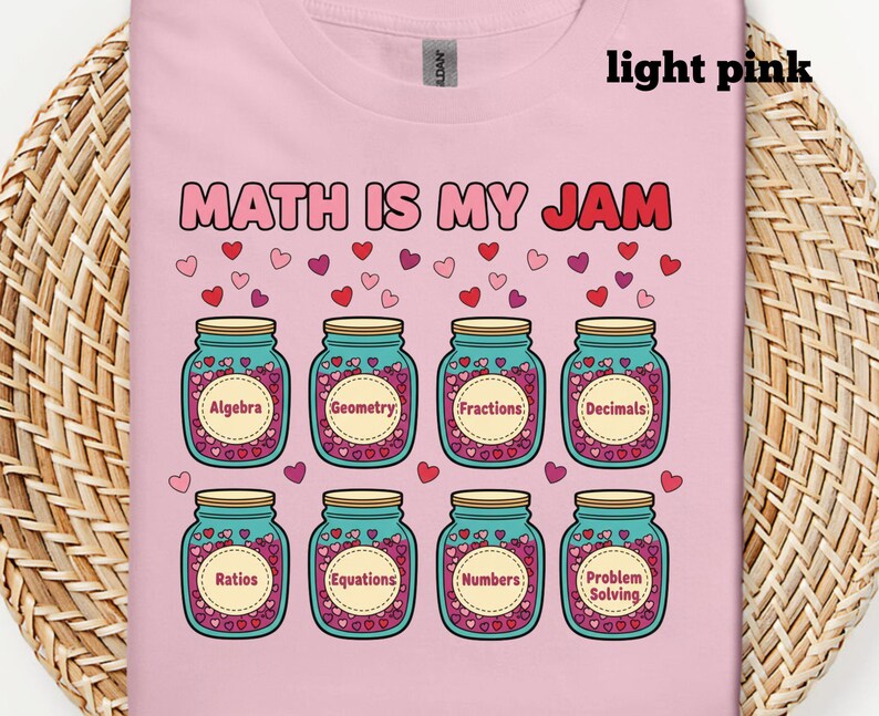 Math is My Jam Shirt, Math Teacher Valentine Gift, Funny Math Love ...