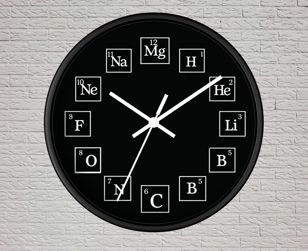 Periodic Table Clock, Chemistry Wall Art, STEM Classroom Decor, Science ...