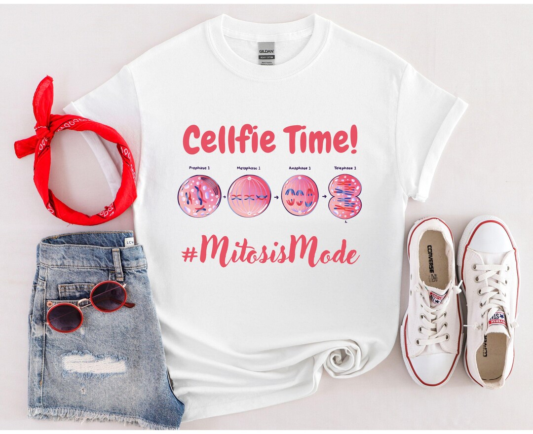 Cellfie Time Mitosis Mode Unisex T-shirt, Science Gift, Biology Tee ...