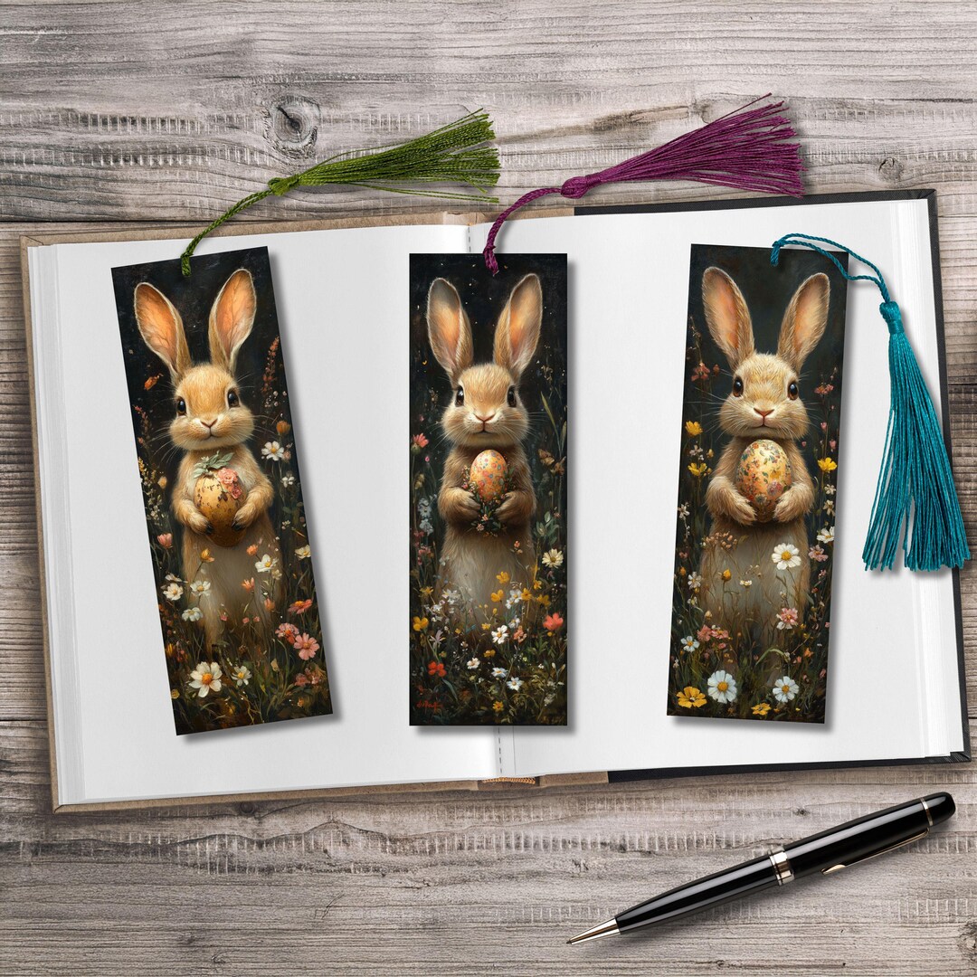 Easter Bookmarks – Easter Bunny – Diy Bookmark With Tassel – Diy Gift ...