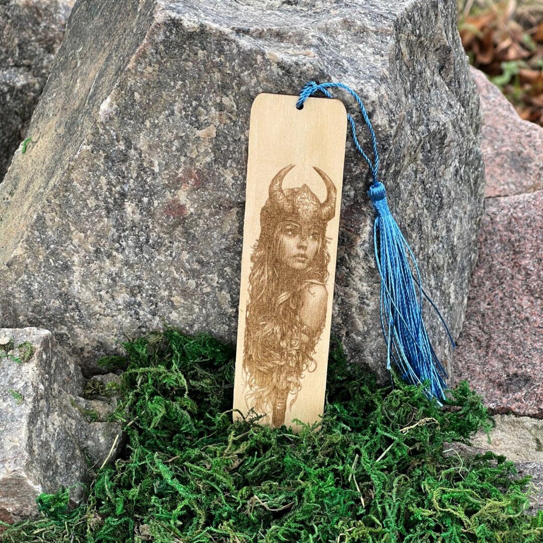 Wooden Bookmark – Viking – Engraved Bookmark With Tassel – Gift for ...