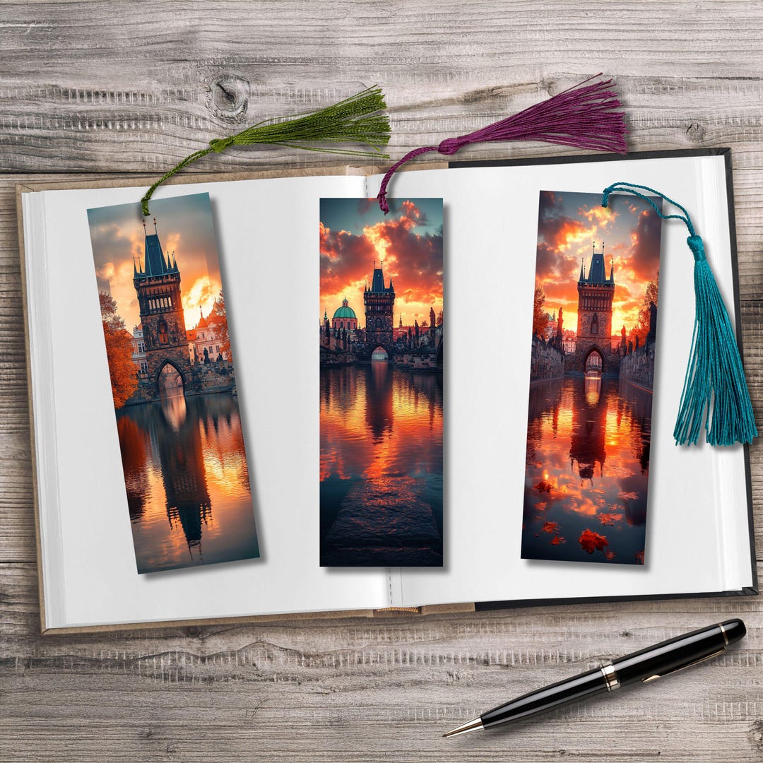 Prague Bookmark – Laminated With Tassel | Handmade Book Accessory for ...