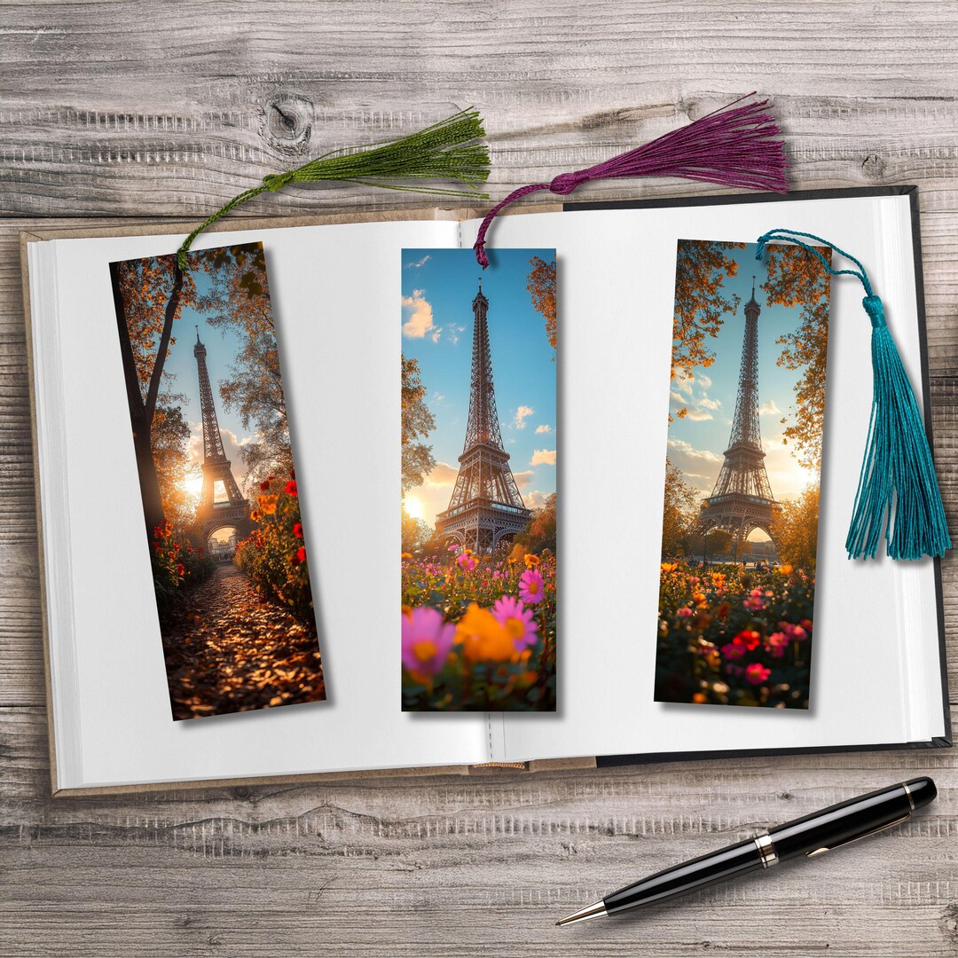 Bookmarks Eiffel Tower – Paris – Diy Bookmark With Tassel – Diy Gift ...